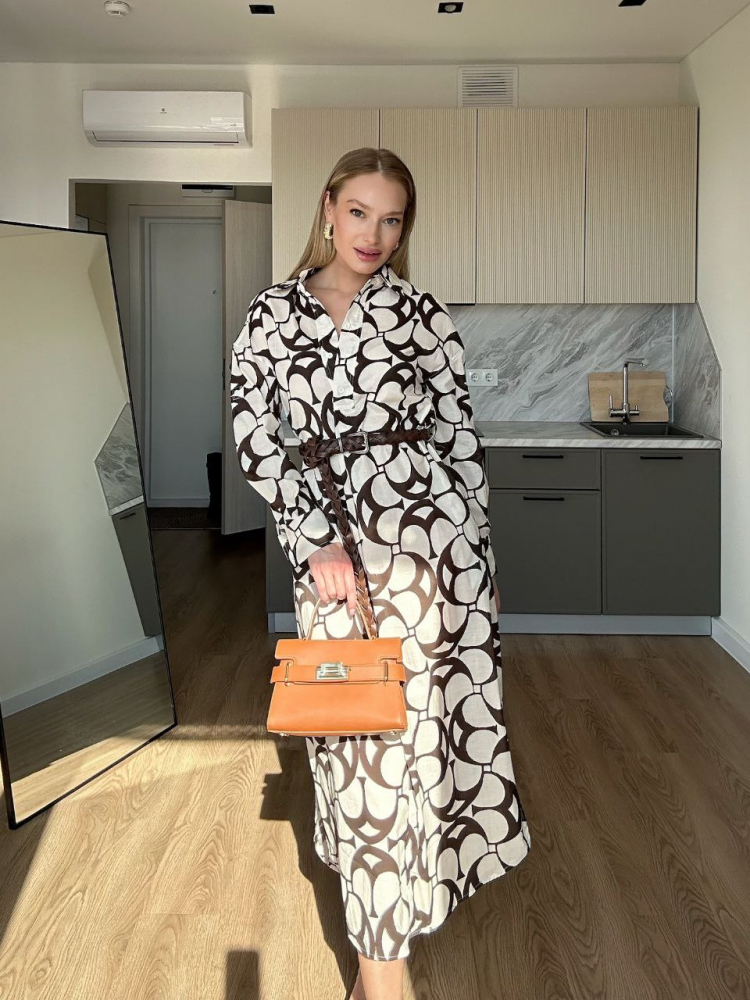 Платье Eidora chocolate купить за 14 990 руб.₽ в магазине Modde / Платья